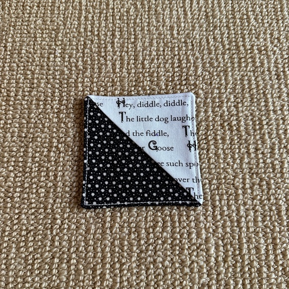 Other | Black And White Polka Dot And Words Themed Fabric Corner ...